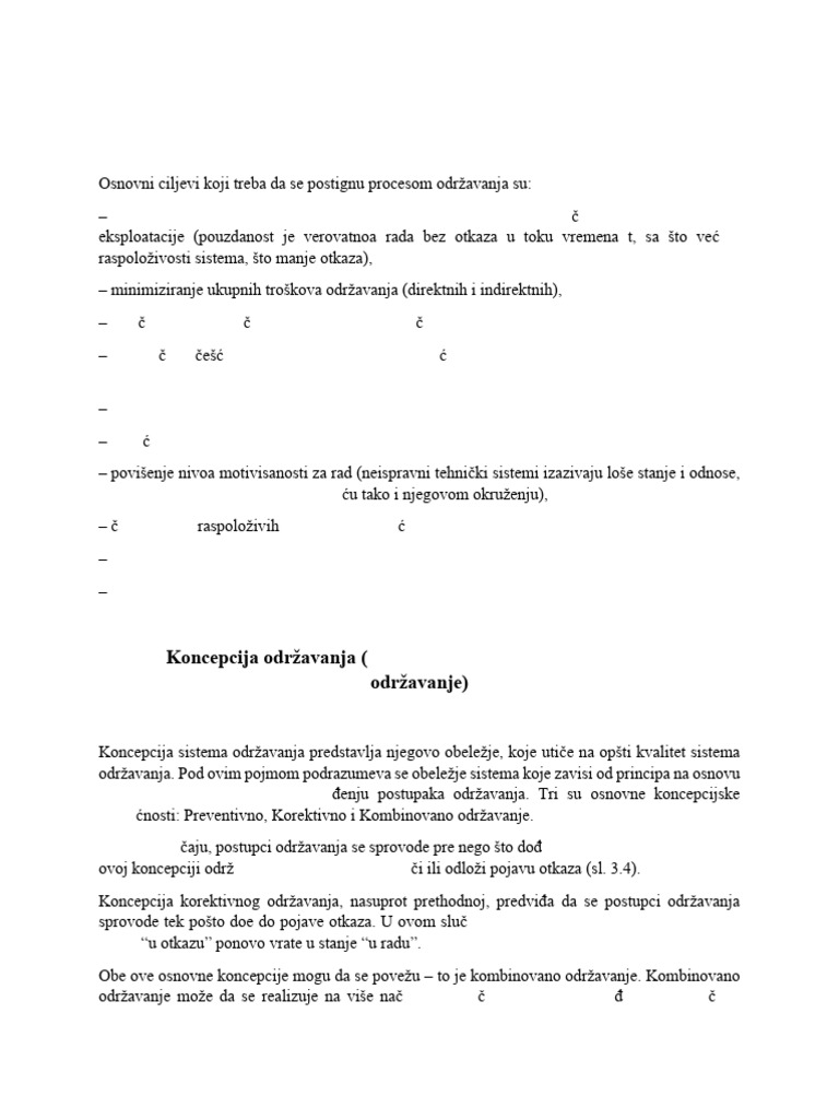 Odrzavanje Tehnickih Sistema I Vezbe | PDF