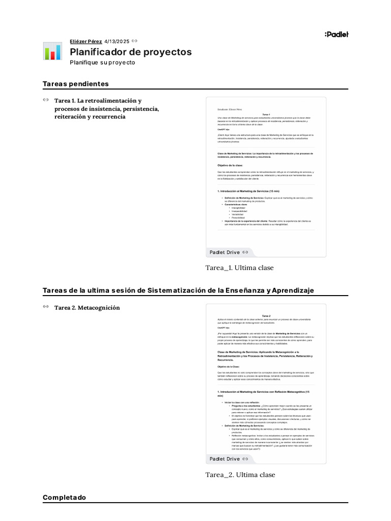 Cinco Tareas Ultima Sesion | PDF