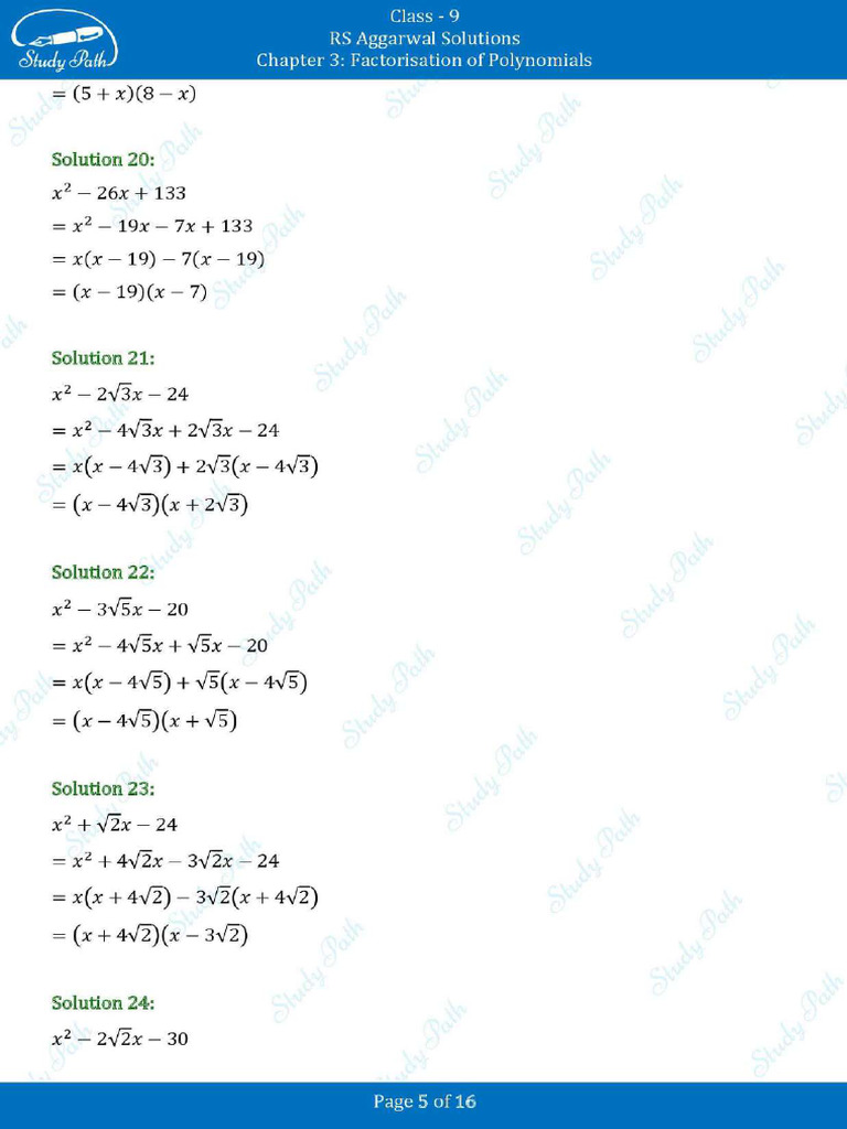 RS-Aggarwal-Solutions-Class-9-Chapter-3-Factorisation-of-Polynomials-Exercise-3C_00005 | PDF