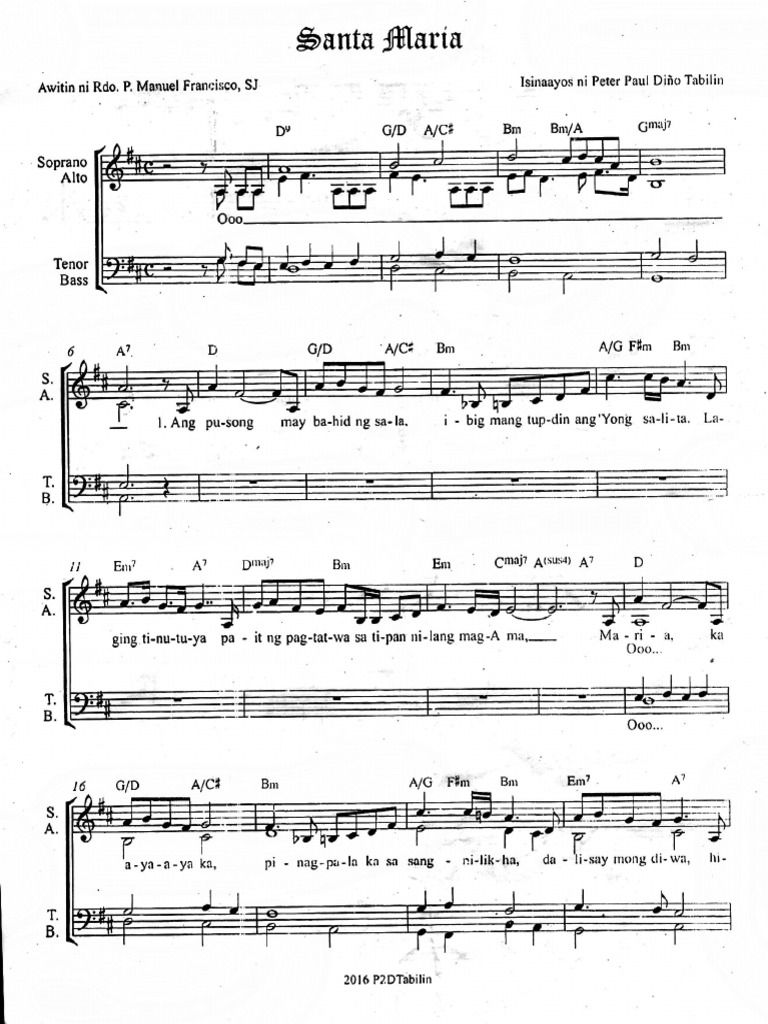 Santa-Maria-SATB-pdf | PDF