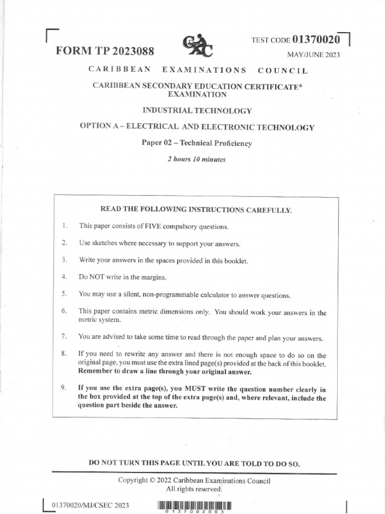 Electrical Paper 2023 | PDF