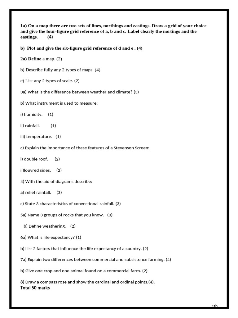 Term 3 Geography Grade 7 | PDF