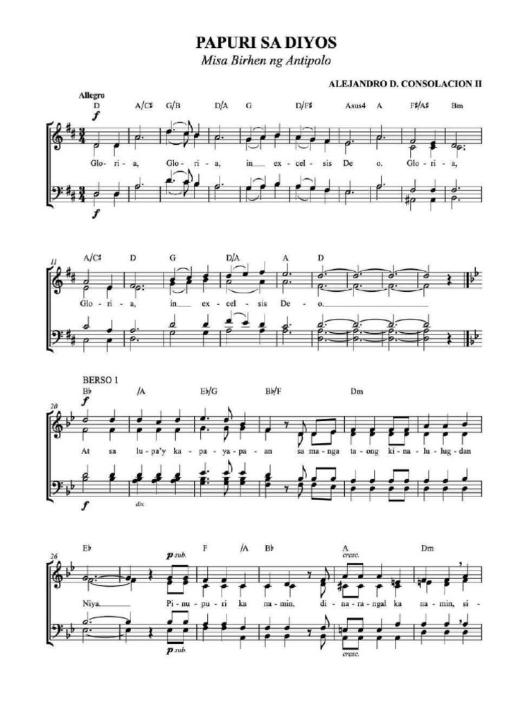 Papuri sa Diyos - Consolacion II | PDF