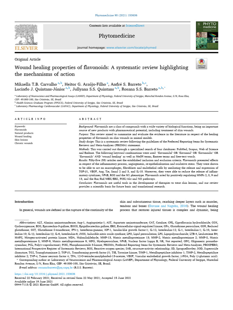 Article For Wound Healing | PDF | Systematic Review | Wound