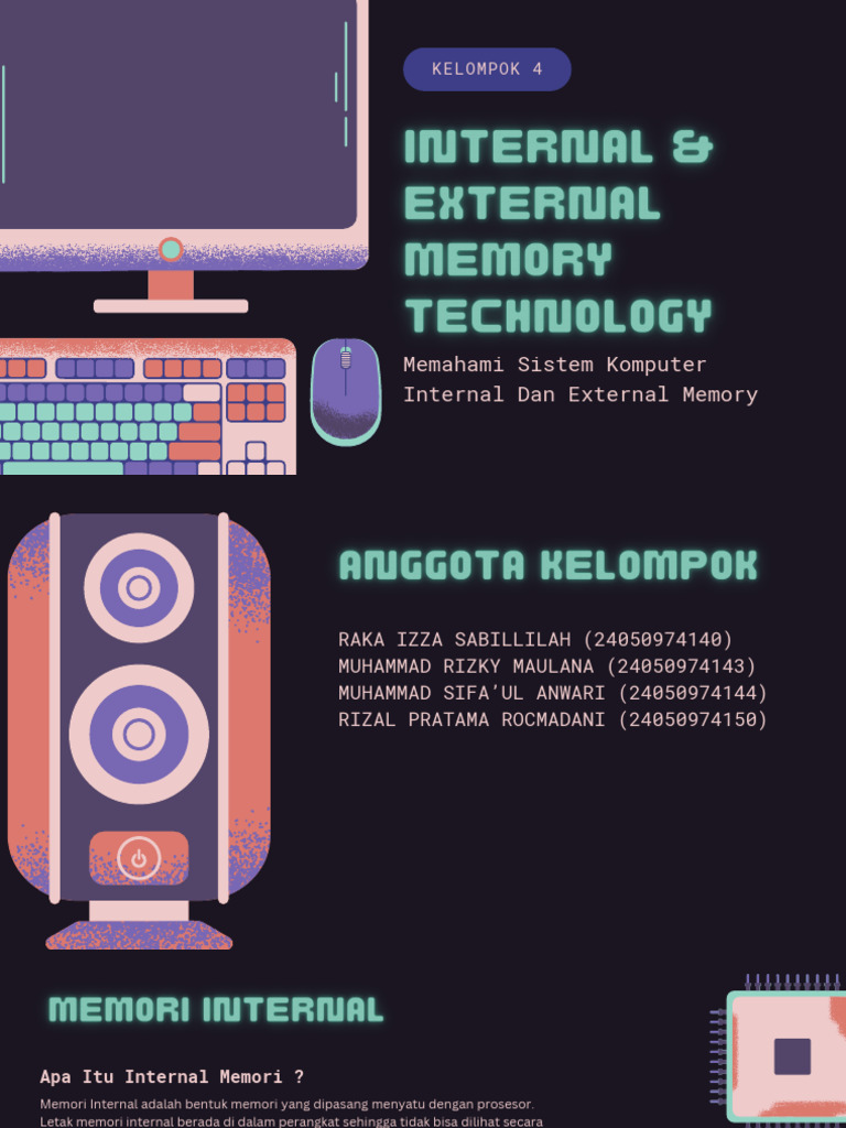KELOMPOK 4 - Internal & Eksternal Memory Technology | PDF