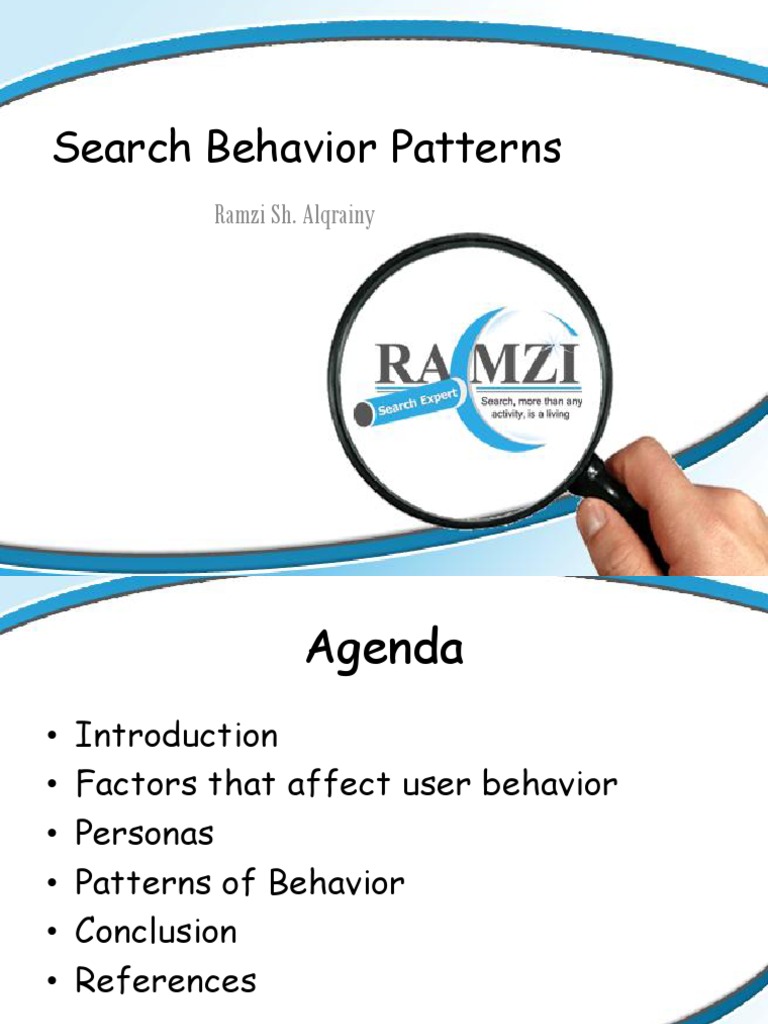 Search Behaviour Patterns | PDF | Information Retrieval | Expert