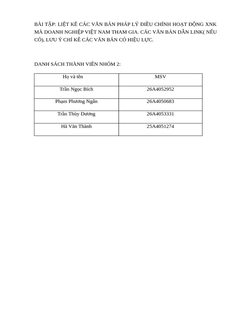 Nhóm 2 - BTL 1 | PDF