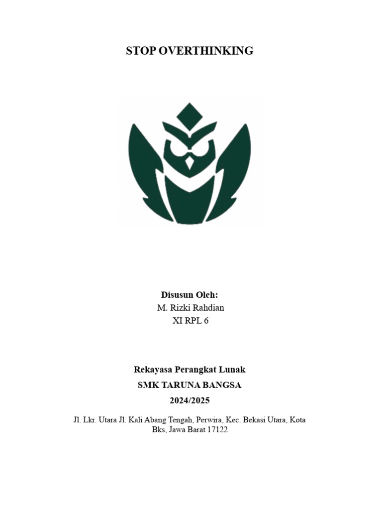 Panduan Mengatasi Overthinking Remaja | PDF