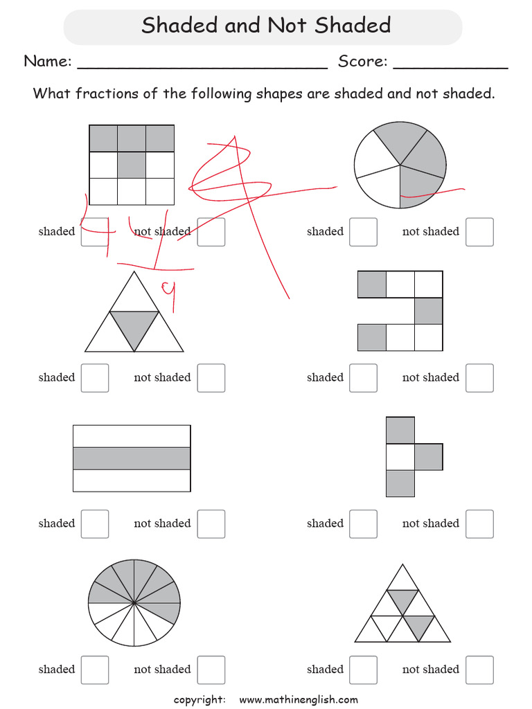 Shaded Not Shaded P2 | PDF