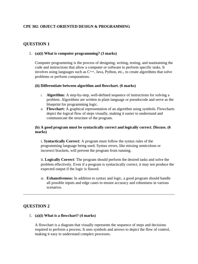 CPE 302-TUTORIAL SOLUTION | PDF | Computer Program | Programming
