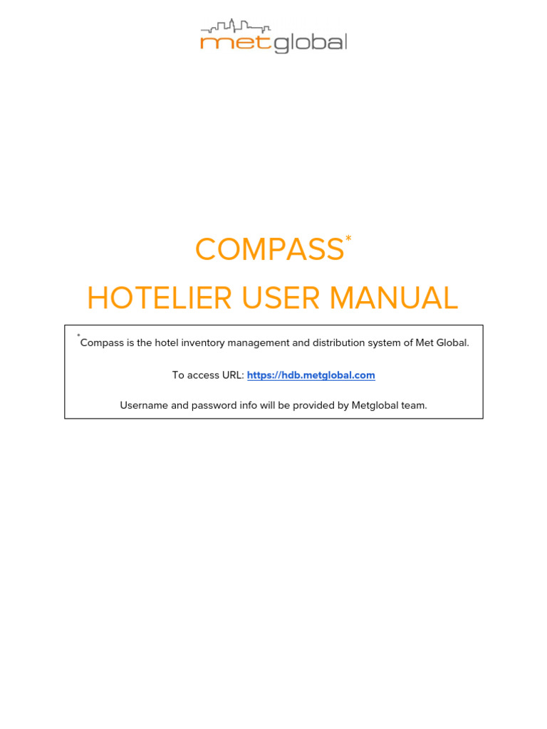 Compass Hospitality User Manual | PDF