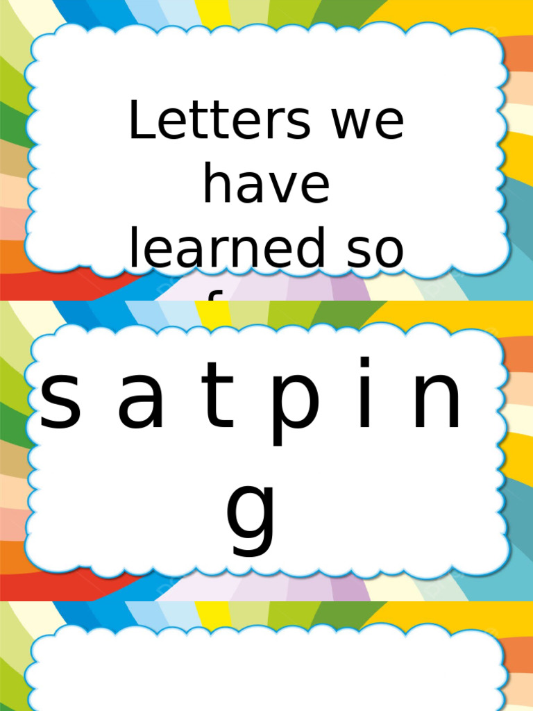 Phonics Letters So Far | PDF