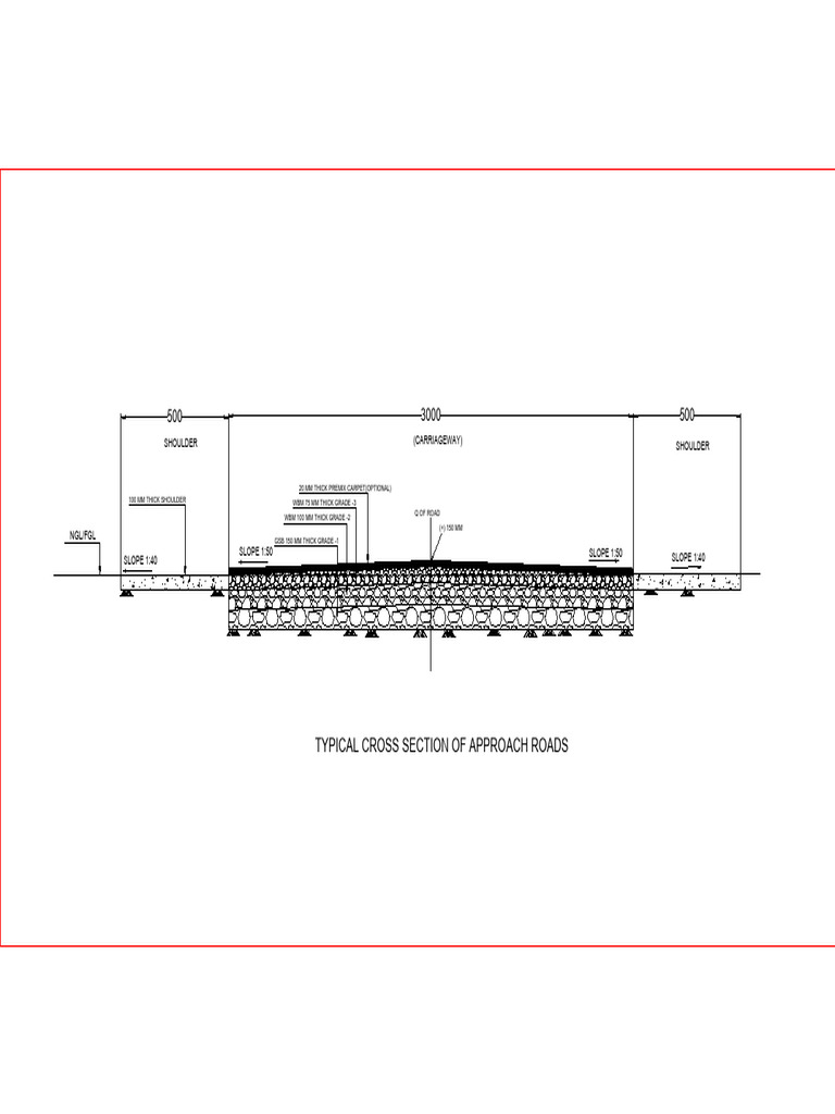 Typical Approach Road Cross Section | PDF