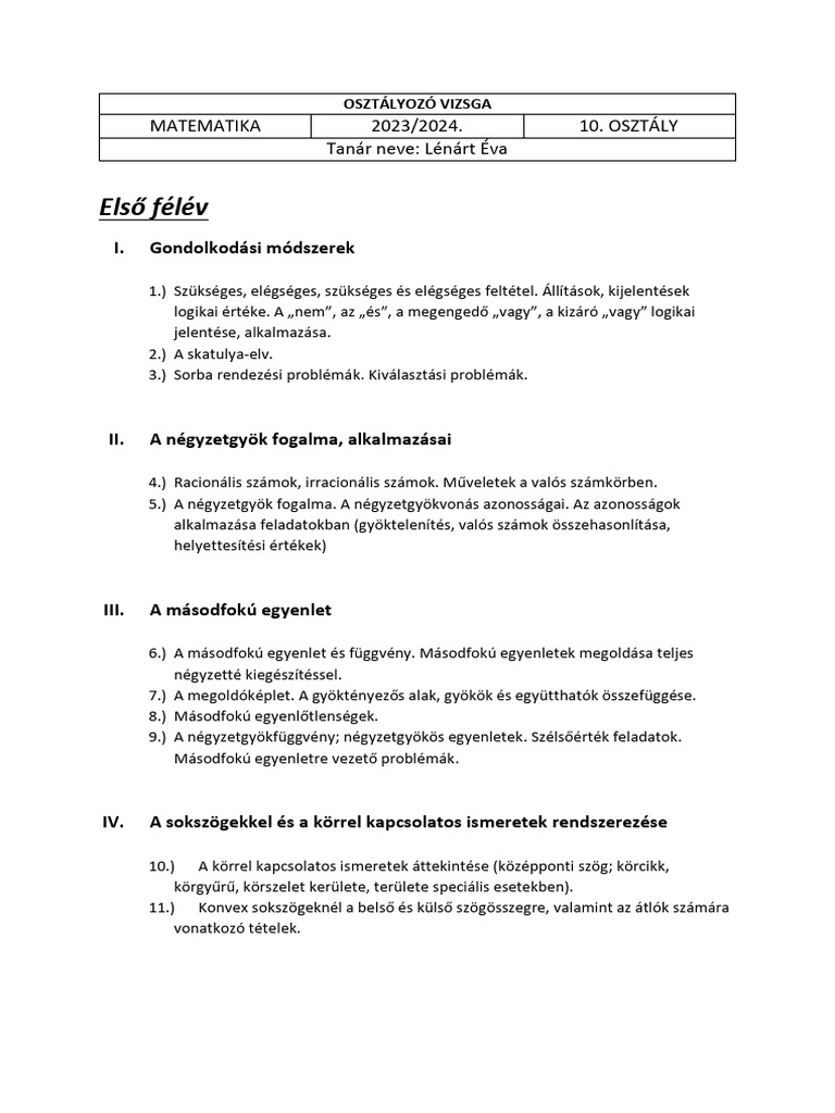 matek_10_oszt_vizs. | PDF