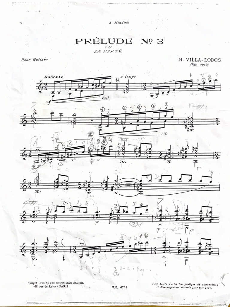PRÉLUDE #3 Villa Lobos | PDF
