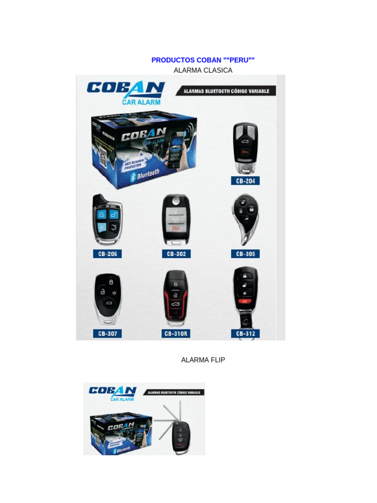 PRODUCTOS COBAN | PDF