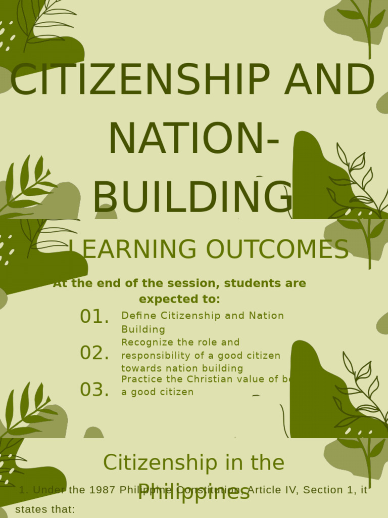 Citizenship and Nation-Building Guide | PDF | Naturalization | Citizenship