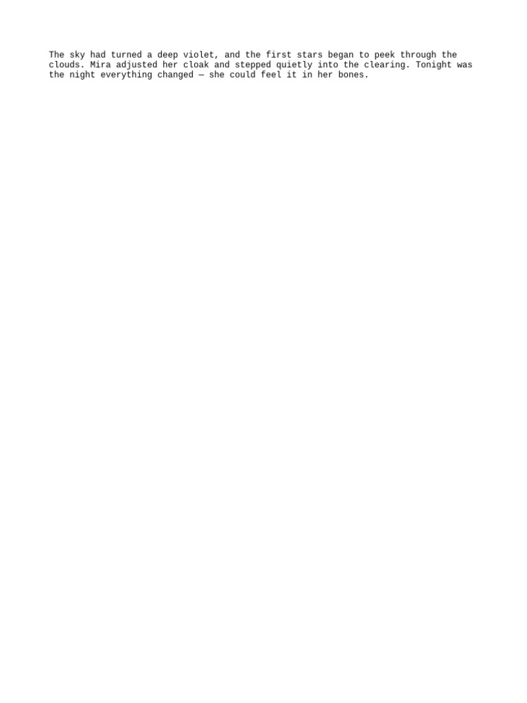 Short Story Snippet | PDF