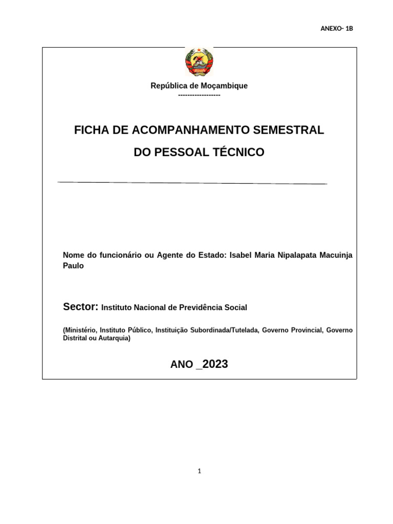 Sigedap Semestral Por Preencher | PDF