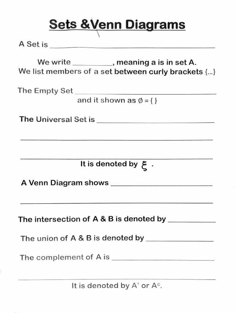 Y9 Set Notation and Shading | PDF