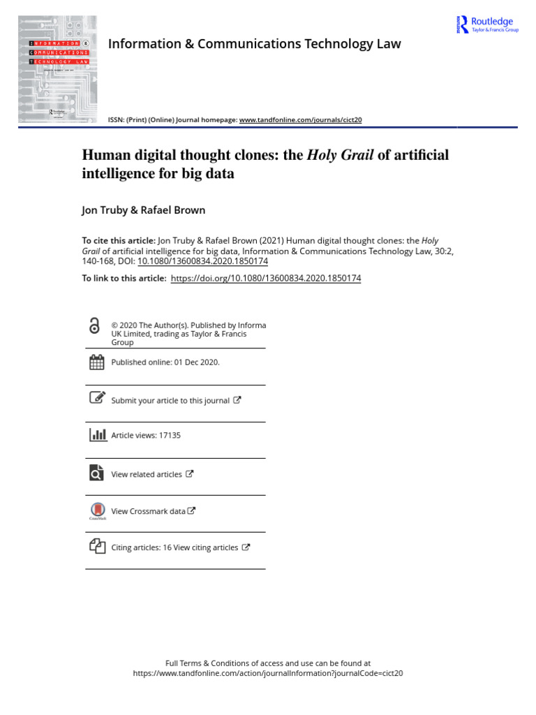 Human digital thought clones the Holy Grail of artificial intelligence for big data | PDF ...