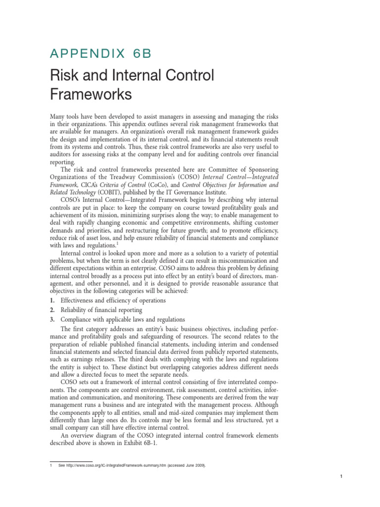 Risk Management Frameworks Overview | PDF | Internal Control | Business