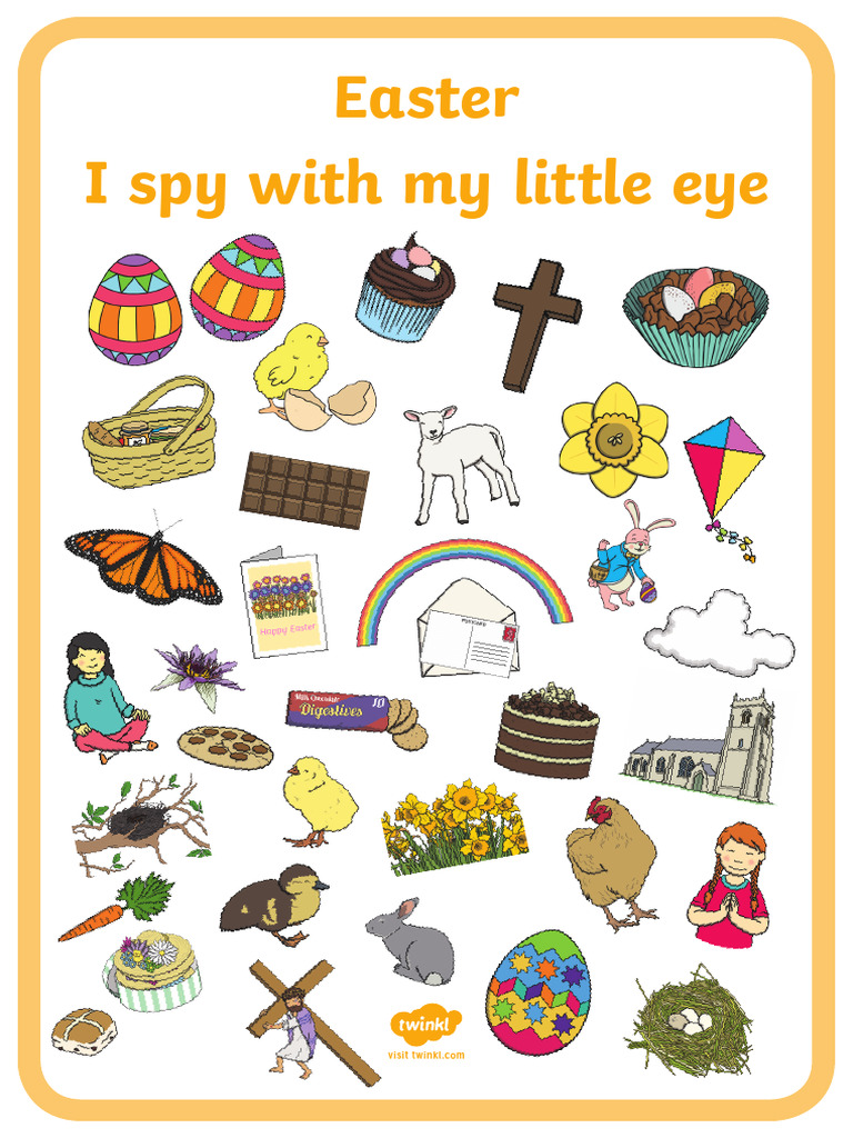 Easter Themed I Spy With My Little Eye Activity | PDF
