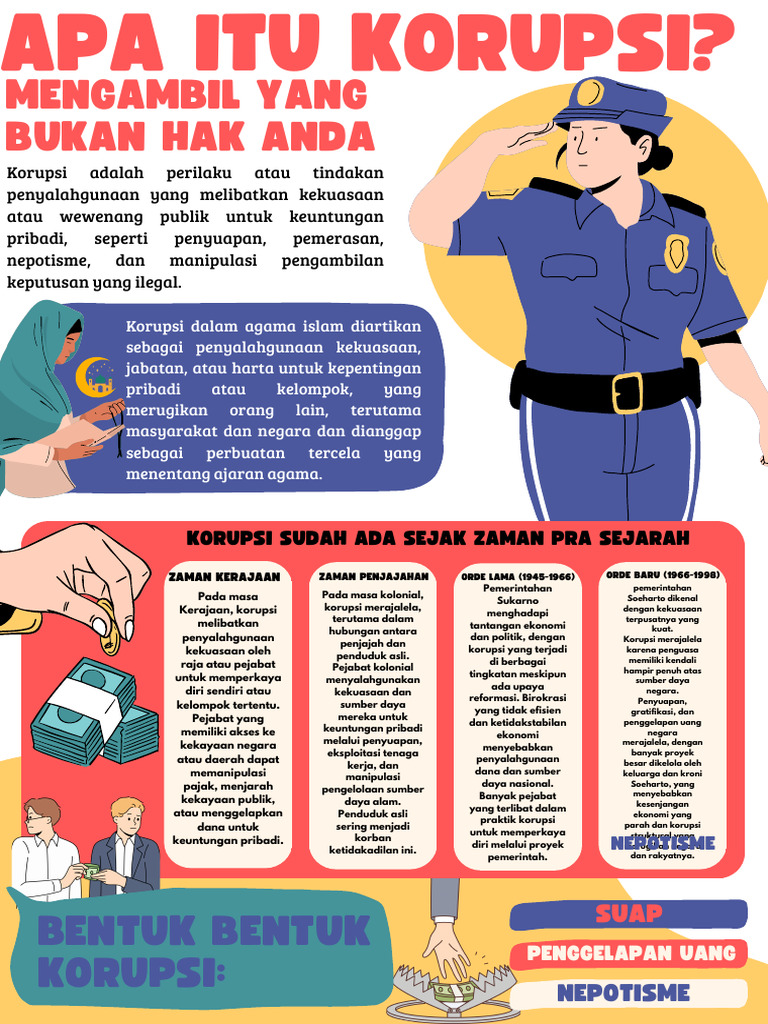 Merah Dan Kuning Ilustrasi Stop Pungli, Jangan Memberi Jangan Menerima ...