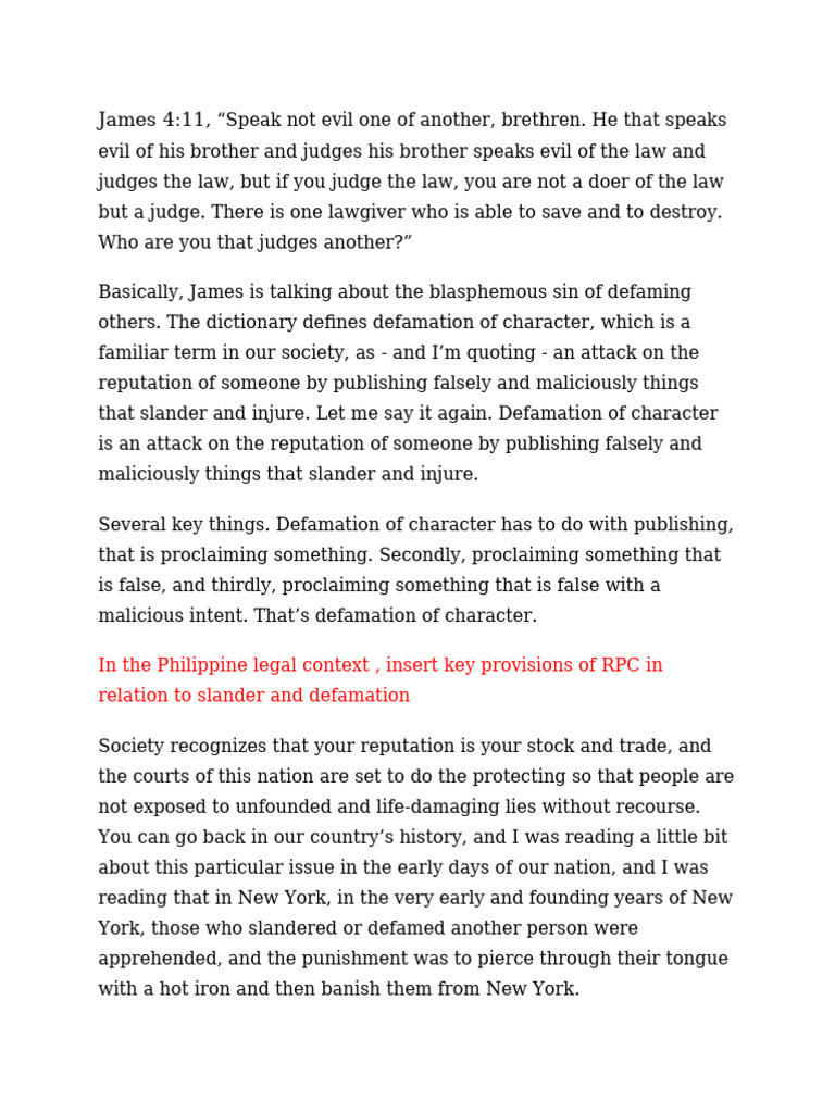 Report On Christian Morality | PDF | Defamation | Sin