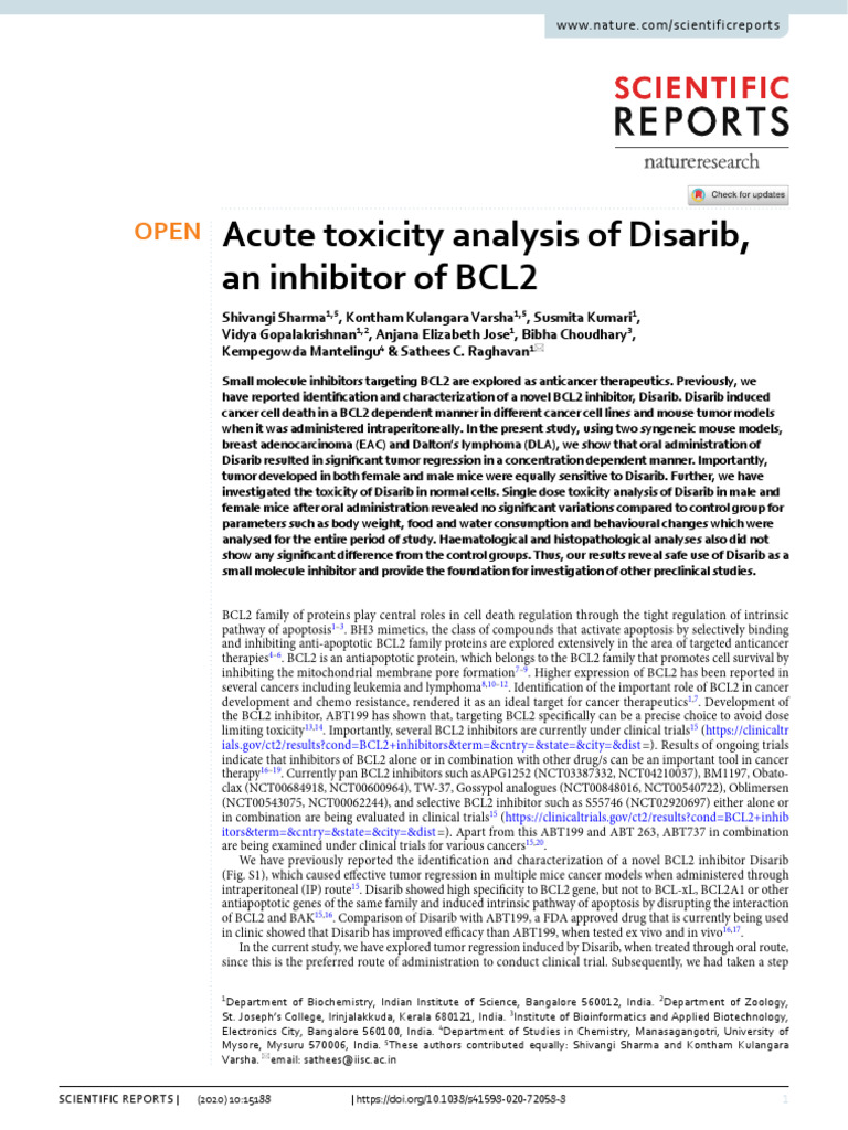 91 Scientific Reports2020 | PDF | Bcl 2 | Apoptosis