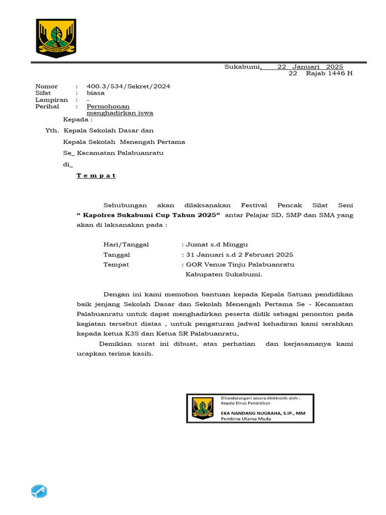 534 UNDANGAN Partisipasi Penonton 2025 - Sign - Sign | PDF