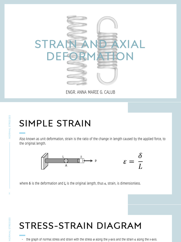 Strain and Axial Deformation | PDF | Deformation (Engineering ...