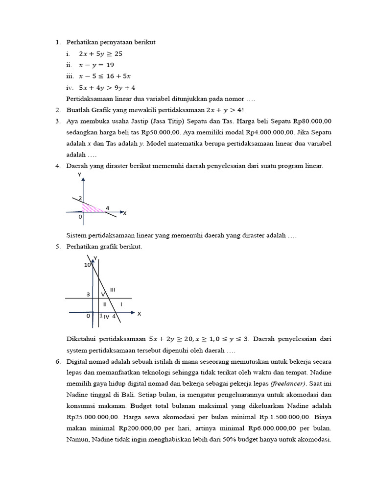 Latihan Soal ASAT Matematika Wajib Kelas XI | PDF