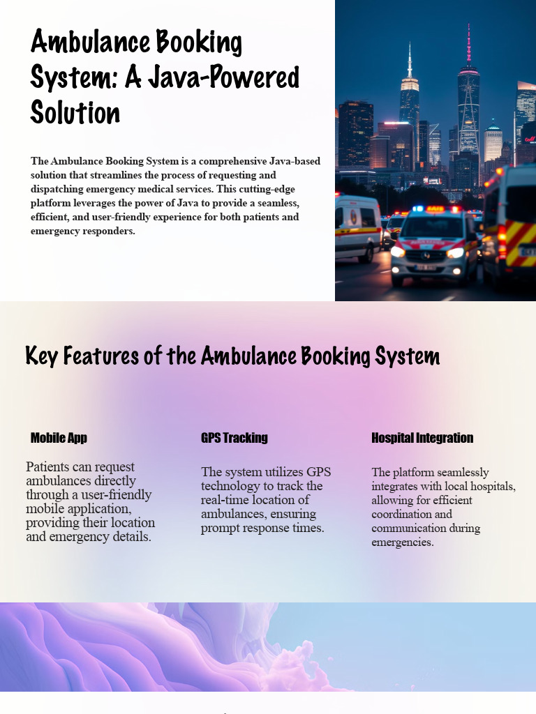 Ambulance Booking System A Java Powered Solution | PDF | Usability | Emergency