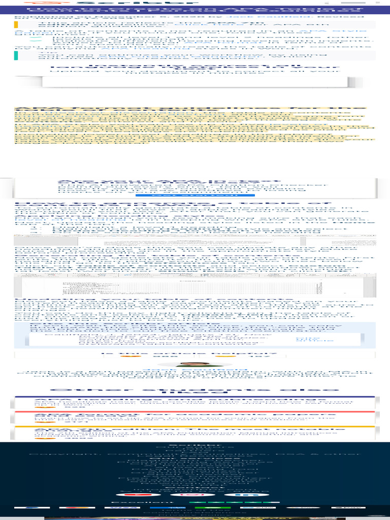 How To Create An APA Table of Contents Format & Examples | PDF | Apa ...