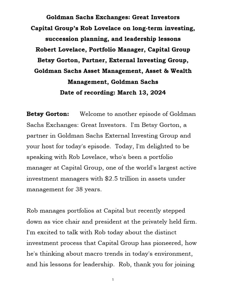 Rob Lovelace Capital Group | PDF | Investment Fund | Exchange Traded Fund