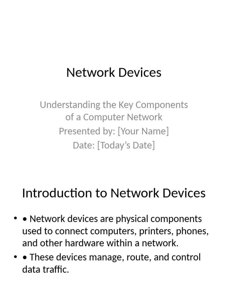 Network - Devices - Presentation Computer | PDF