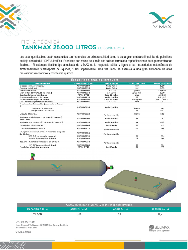Estanque Flexible Tankmax 25,000 L | PDF