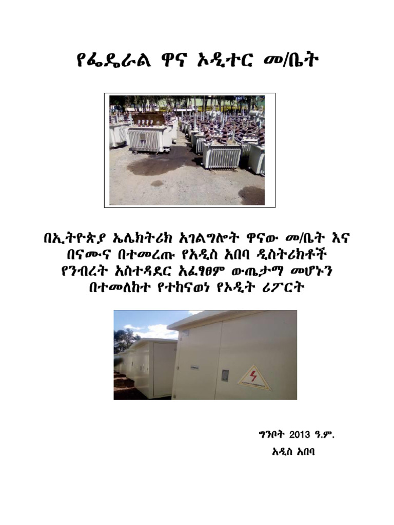 Ethiopian Electric Service | PDF