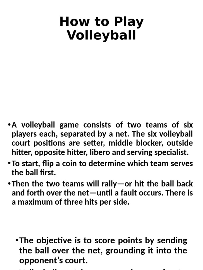 Basic Rules of The Game VB | PDF | Volleyball | Ball Games
