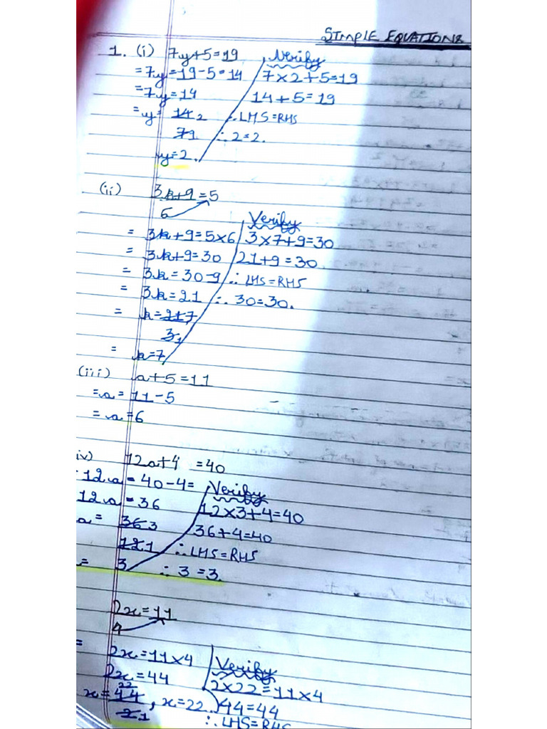 7-Mathematics Final Term Worksheet Answer Key | PDF