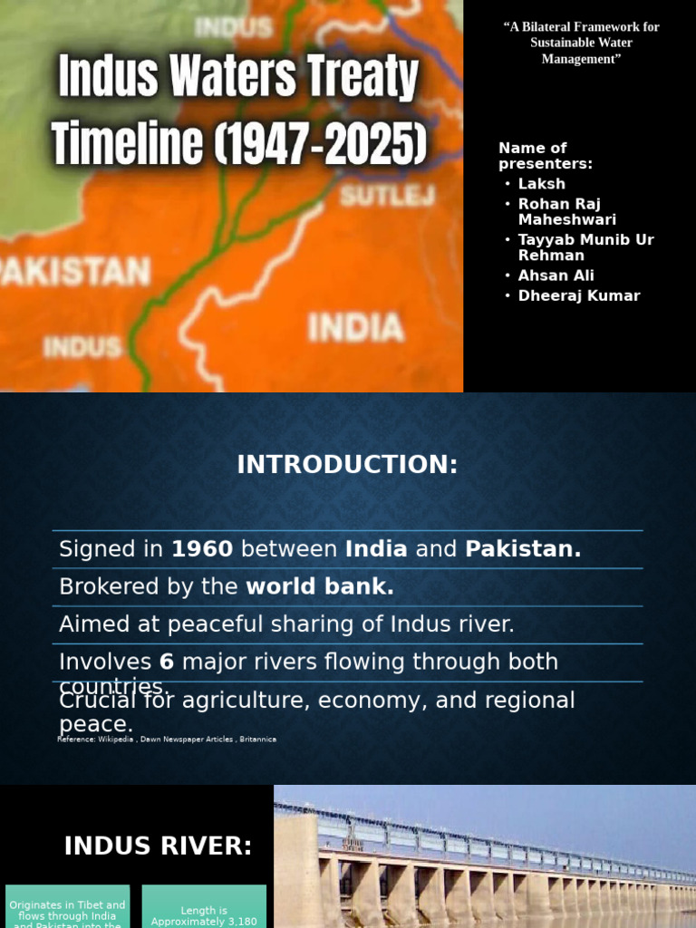 Indus Water Treaty: Framework & Impact | PDF | Indus River ...