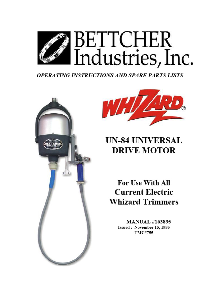 Bettcher Motor UN-84 | PDF | Electrical Connector | Manufactured Goods
