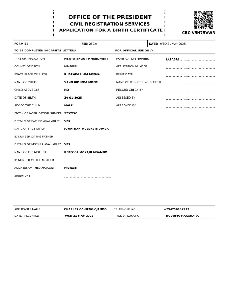 Cbc v5h75vwr b4 Form | PDF