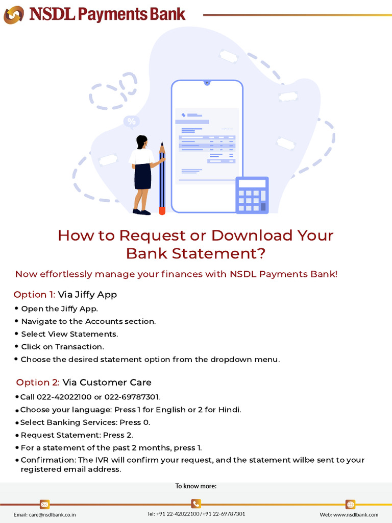 Downloading NSDL Bank Statements Guide | PDF
