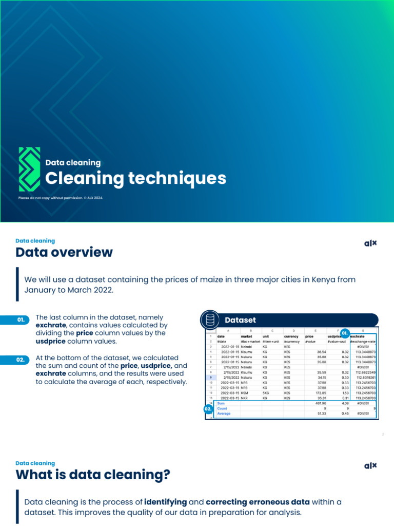 Cleaning Techniques (Slides) | PDF | Outlier | Data
