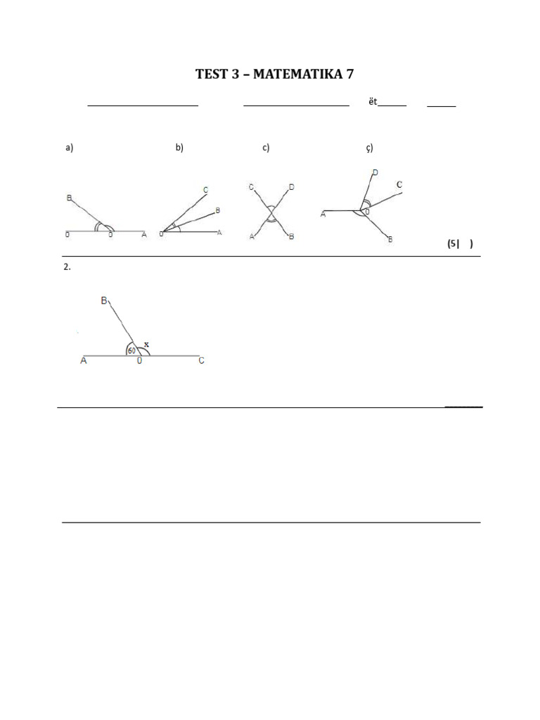 TEST-3 - Matematika 7 (gj.2) | PDF