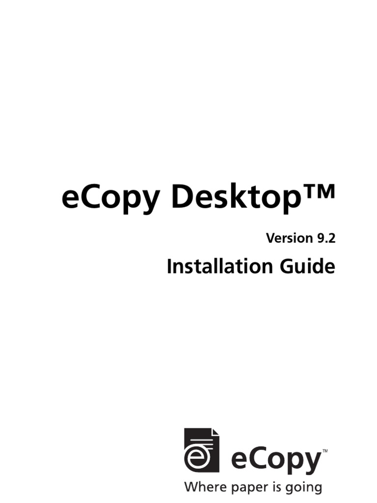 Ecopy Desktop™: Installation Guide | Download Free PDF | Ibm Notes ...