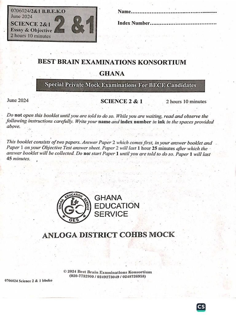 Best Brain Science Mock | PDF