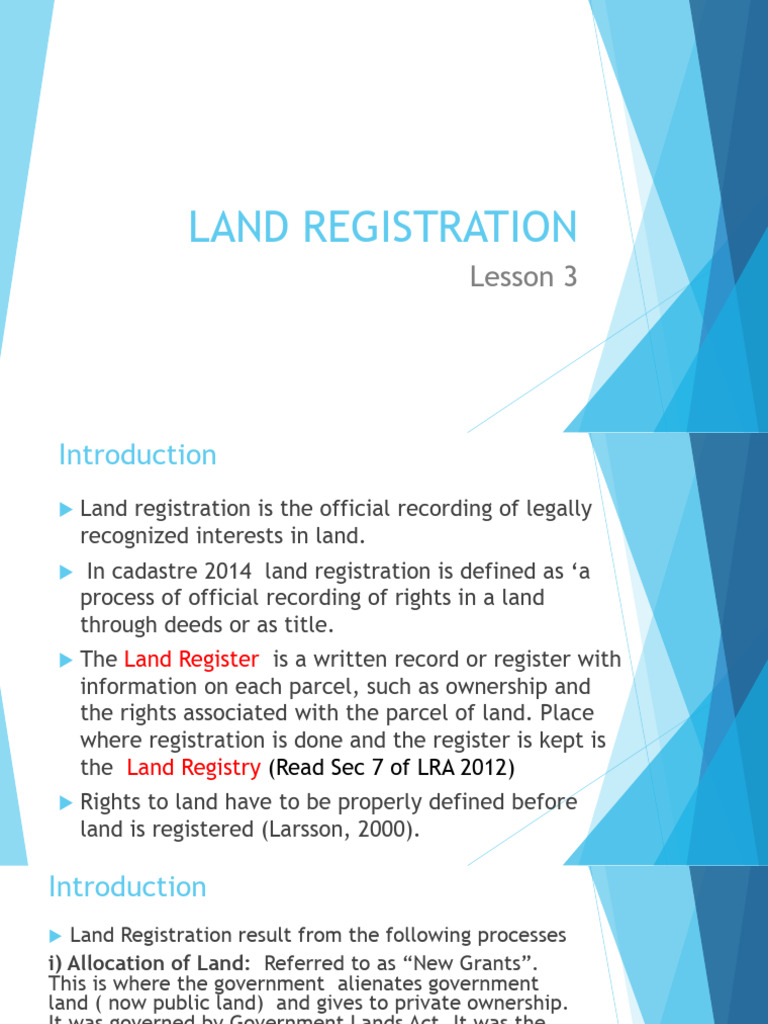 Overview of Land Registration Act | PDF | Justice | Crime & Violence